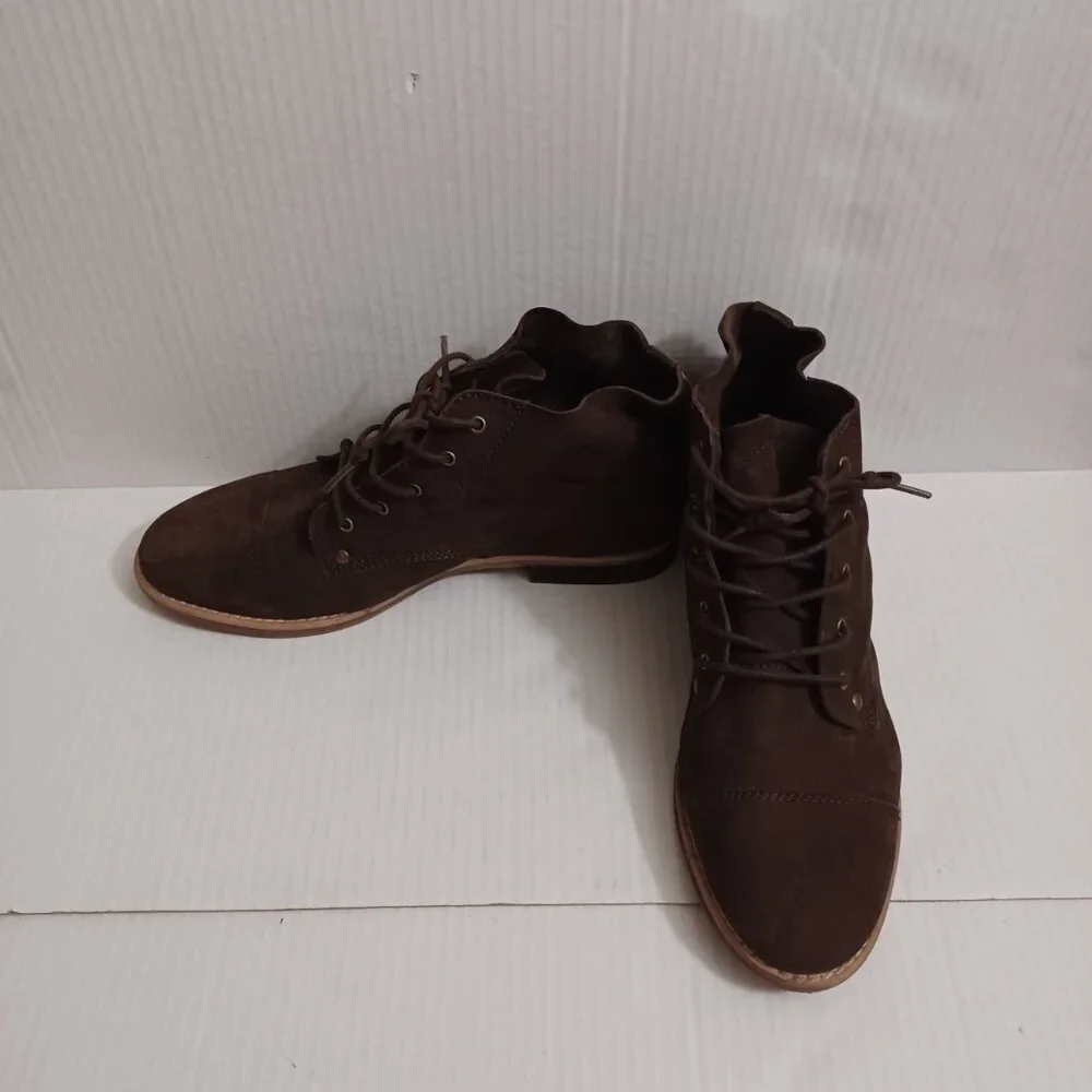 Diba | Shoes | Diba Eli Lace Up Chelsea Boots Brown Suede Leather Upper ...